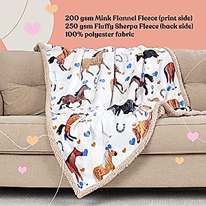 Horse Blanket - Lightweight 50x60 Inch Luxuriously Soft Horse Throw Blanket - Most Beloved Horse Gifts for Girls, Women, and Horse Lovers Everywhere