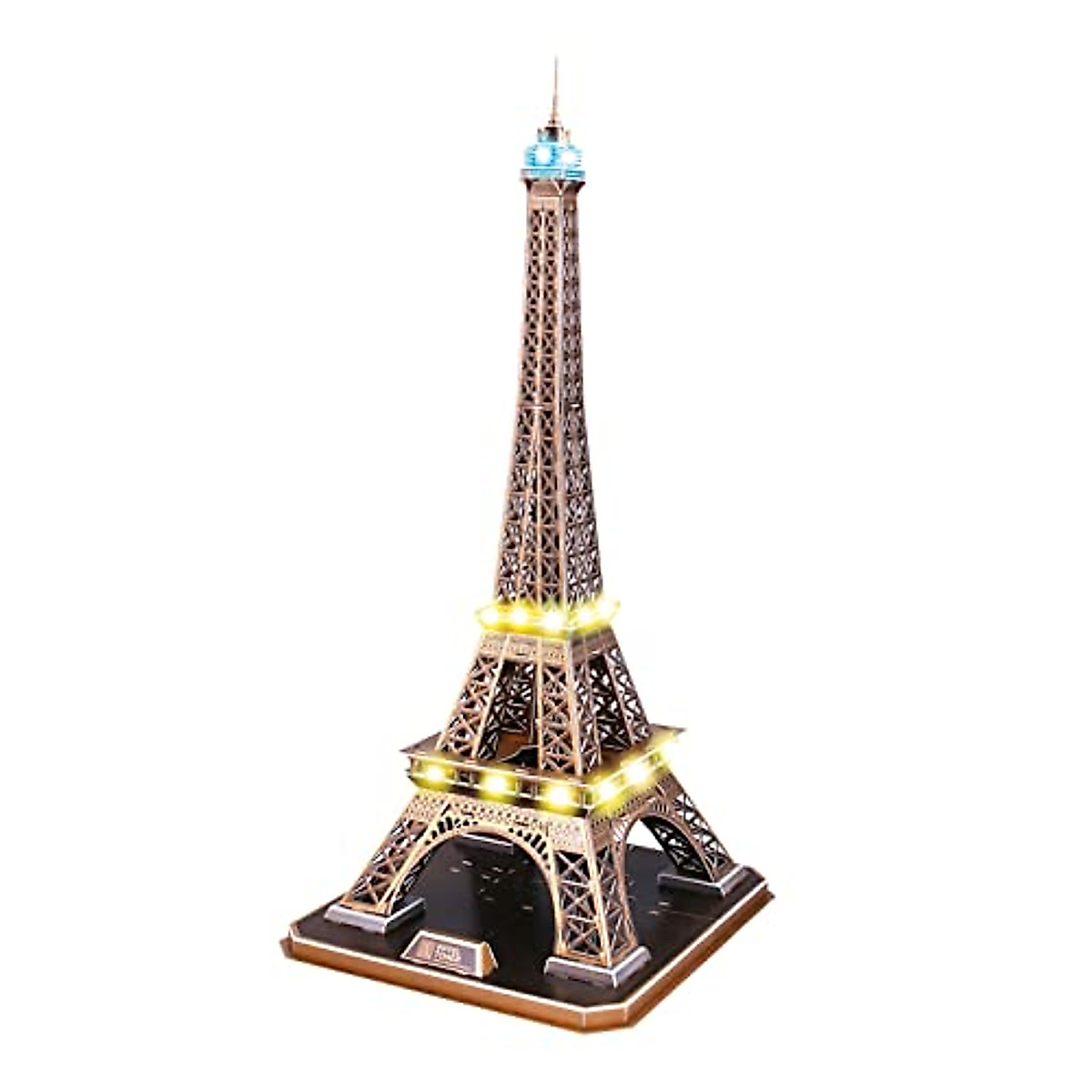 Revell Eiffel Tower LED Light Up Large 3D Puzzles for Adults and Kids Ages 10 Years and up Arts Crafts Building - 84 Pieces