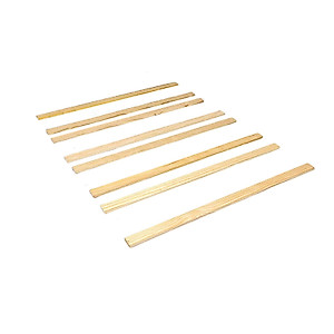 CC KITS Set of Eight (8) 52 1/2 Inch Full/Double Size Solid Wood Support Bed Slats｜Use Crib Conversion Kits｜Platform Frame for Mattress｜Bunkie Board, Box Spring or Foundation Replacement Option