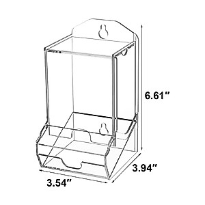 Beautyflier Qtip Dispenser Cotton Swab Holder, Large Acrylic Q Tip Dispenser Storage Organizer Modern Containers Countertop Decor for Bathroom Restroom (Clear, Cotton Swab Dispenser Only)