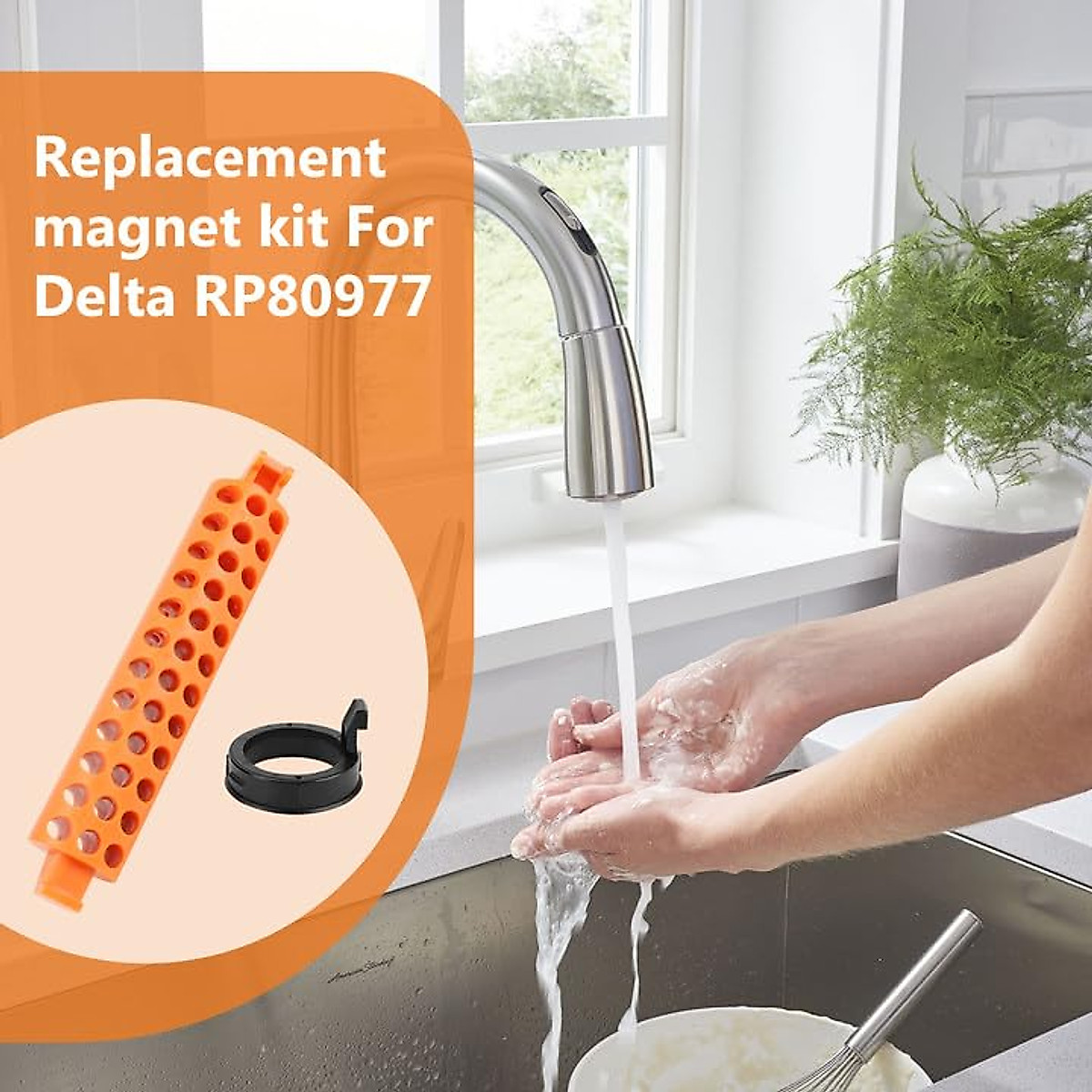 RP80977 Magnet Replacement Kit for Delta Kitchen Faucet, Faucet Plumbing Replacement Parts for Delta Faucet Repair Parts