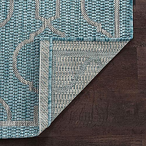 Universal Rugs Small 2x3 Indoor Outdoor Rugs for Patios Deck Porch Entryway - Transitional, Geometric Outside Area Rug Carpet for Entry Way