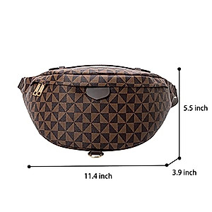 Sling Chest Backpack Fashion bum bag Waist Belt Pack for Men Women Causal Waist Hip Bum Bag Leather Chest Daypack Purses Travel Pouch Sling Backpack Bag (Brown)