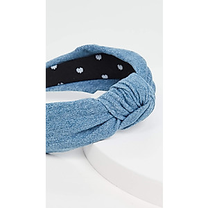 Lele Sadoughi Women's Denim Knotted Headband, Light Denim, Blue, One Size
