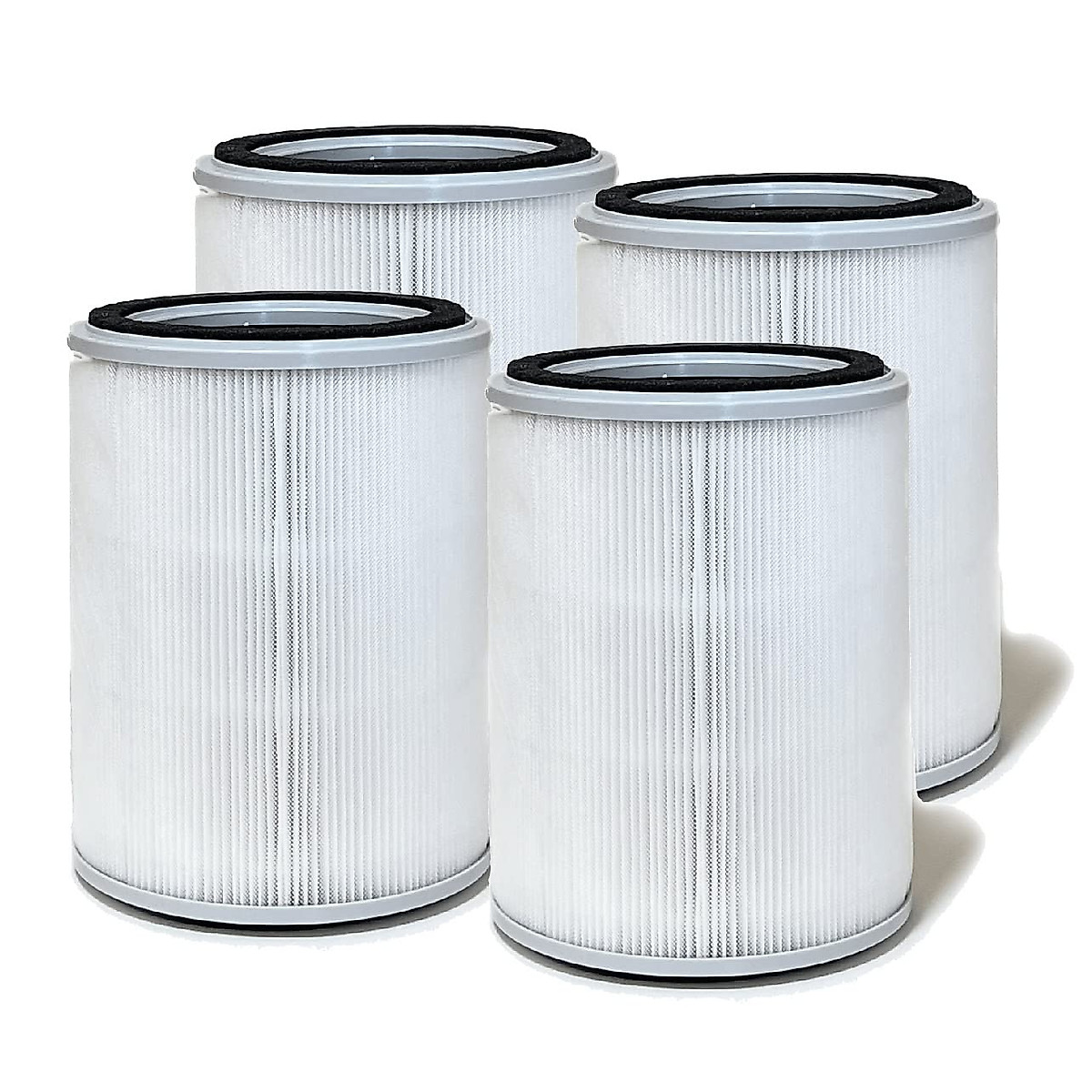 Nispira 3-in-1 True HEPA with Activated Charcoal Replacement Filters, Compatible with TOPPIN TPAP001 Air Purifier Comfy Air C2, 4-Packs