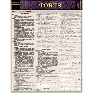 Torts QuickStudy Laminated Reference Guide (QuickStudy Law)