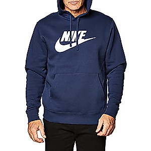 Nike GX NSW Mens Club Pullover Hoodie BV2973-410 Size S Midnight Navy/White