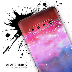 DesignSkinz Vivid Pink and Blue Space Protective Vinyl Decal Wrap Skin Cover Compatible with The Samsung Galaxy S20 (Screen Trim & Back Glass Skin)