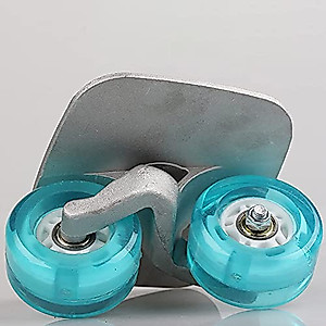 JINCAO Drift Plate Board Skate Split Portable Roller Road Aluminum Anti-slip Plate with Blue Flash Light PU Wheels and ABEC-7 608 Bearings