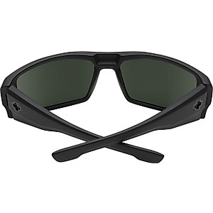 Spy Optic Dirk Wrap Sunglasses, Soft Matte Black/Happy Gray/Green, 64 mm