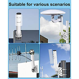 Universal Antenna Mount,11 Inches J Pole and Wall-Mounted Mounting Bracket for Outdoor Point to Point Access Point CPEs, TV Antennas, Wireless Bridges, Starlink Mini Dish and More