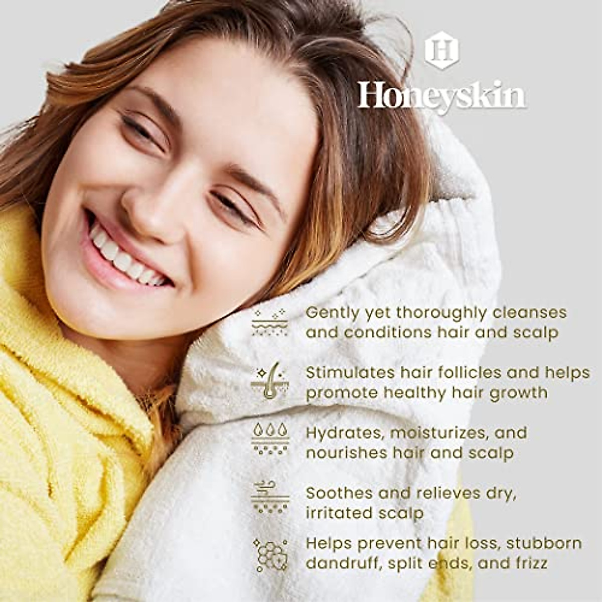 Hair Growth Shampoo and Conditioner for Men and Women with Manuka Honey - Best for Thinning Hair and Hair loss - Sulfate-Free Shampoo and Conditioner for Color-Treated Hair and Hydrating Shampoo (4oz)