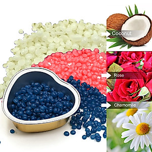 Waxing Kit for Women - Automatic Thermostatic Wax Warmer for Hair Removal Hard Wax Kit with 14.1oz Wax Beads, Beginner Wax Pot Wax Machine for Brazilian Waxing