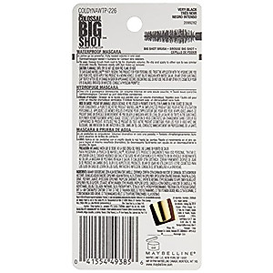 Maybelline New York Volum' Express The Colossal Big Shot Waterproof Mascara, Very Black, 0.32 fl. oz., 1 Count (Pack of 1), (I0097470)