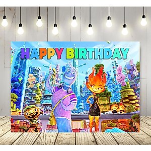 Fire Elemental Backdrop for Birthday Party Supplies 5x3ft Elemental Theme Baby Shower Banner for Birthday Party Cake Table Decoration