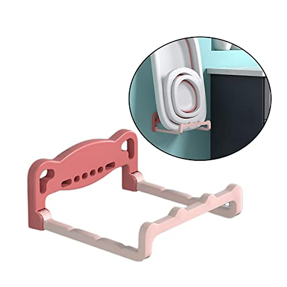 Gralara Foldable Washbasin Hanger, Wall Hanging Washbasin Stand,Waterproof, Punch Free Basin Storage Rack Washbasin Rack for Household Bathroom Toilet, Pink