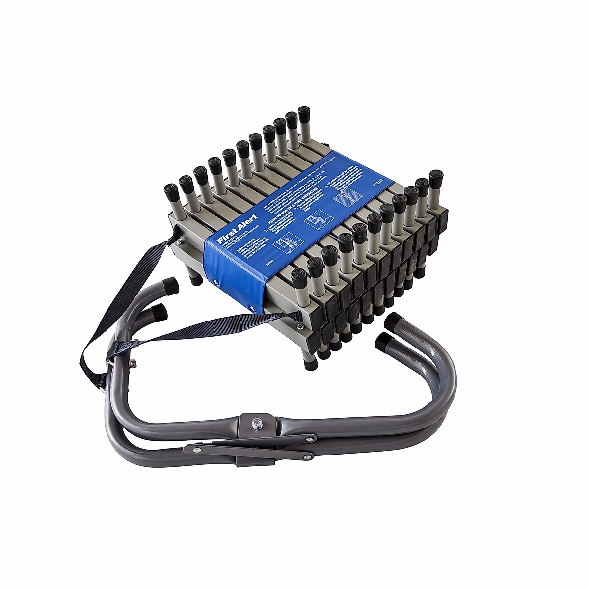 First Alert Three-Story Portable Fire Escape Ladder, 24 Feet, EL53W-2 , Black