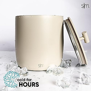Simple Modern Vacuum Insulated Ice Bucket with Lid and Scoop | For Cocktail, Champagne, Wine, Beer, & Hosting | Stainless Steel 100oz Capacity for Large Parties | Rocks Collection | Midnight Black