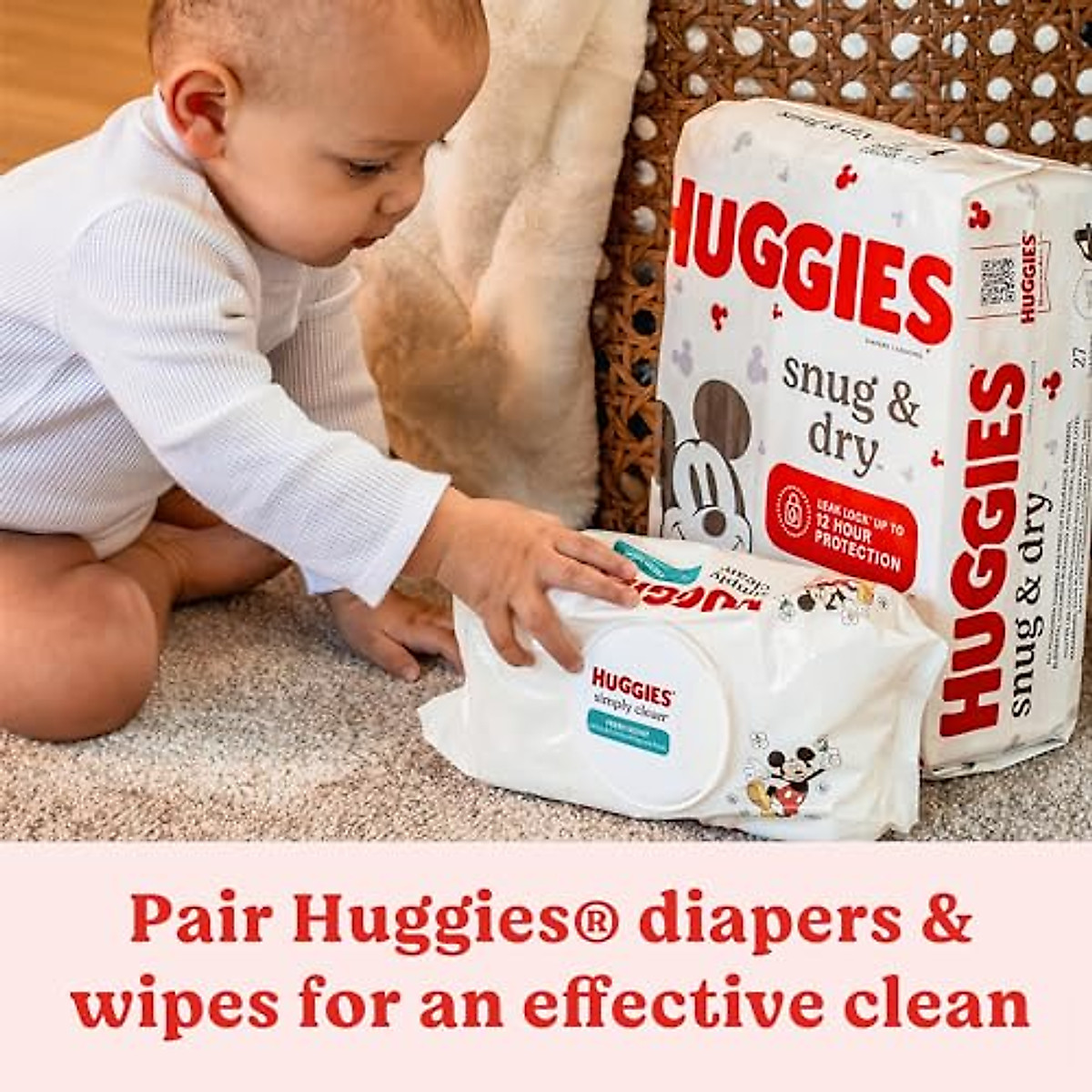 Huggies Size 4 Diapers, Snug & Dry Baby Diapers, Size 4 (22-37 lbs), 27 Count