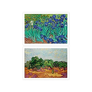 Ink Inc. Van Gogh Prints Master Impressionst Painters Series | Starry Night Wall Art | Set of 9 5x7 | Unframed