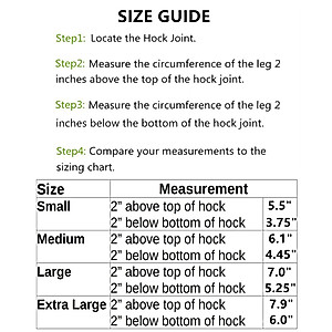 Rear Dog Leg Brace One Pair Heals Hock Joint Wrap Sleeve for Hind Legs(L/Long)