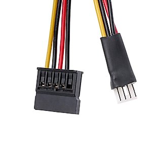 Gimax 1Pc 4-Pin FDD Floppy Male To 15-Pin SATA Female Converter Adapter Power Cable Cord 23cm for Computer Connector