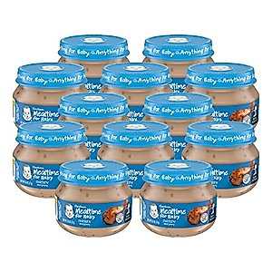 Gerber Mealtime for Baby 2nd Foods Baby Food Jar, Chicken & Gravy, Non-GMO Pureed Baby Food with Essential Nutrients, 2.5-Ounce Glass Jar (Pack of 12 Jars)