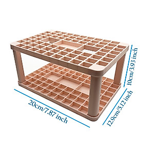 2 Packs 72 Holes Paint Brush Holder&Pencil Organizer&Holding Rack for Pens Paint Brushes Eyeliner&Eyebrow Pencils (Pink)