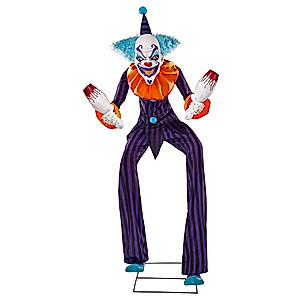 Spirit Halloween 7.9 Ft Stilts Animatronic | Decorations | Animated | Halloween Décor | Clown Animatronic