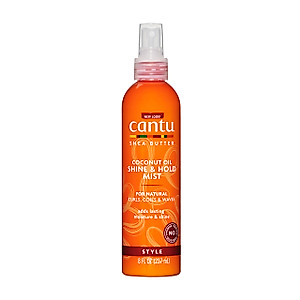 Cantu Shea Butter Coconut Oil Shine and Hold Mist, 8 Fluid Ounce (Pack of 3)