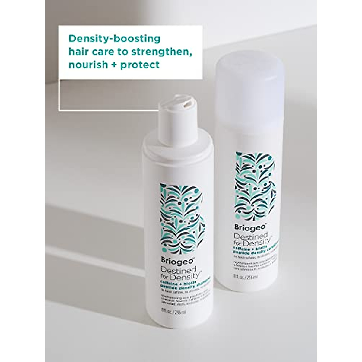 Briogeo Destined For Density Caffeine + Biotin Peptide Density Shampoo | Increases Hair Thickness and Density | Vegan, Phalate & Paraben-Free | 8 Ounces