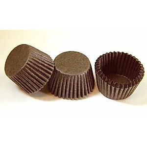 #4 Brown Glassine Paper Candy Cups - Chocolate Peanut Butter Baking Liners (1000)