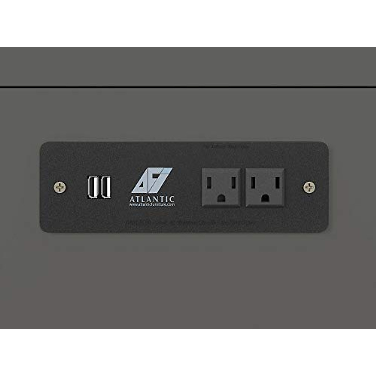 AFI Hamilton Murphy Bed Chest with Charging Station & Mattress Queen Grey