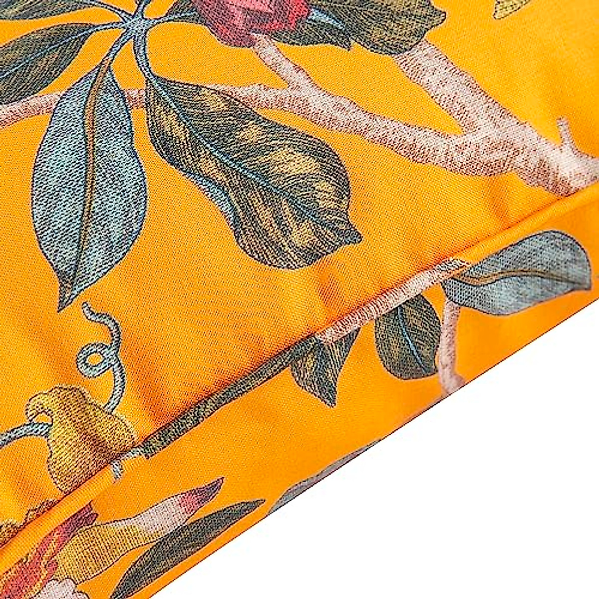 Makimoo Set of 4 Outdoor Dining Chair Cushions, Comfort Patio Seating Cushions, 44 x21x4.5 inch, Single Welt and Zipper, Sunset Blossom Orange