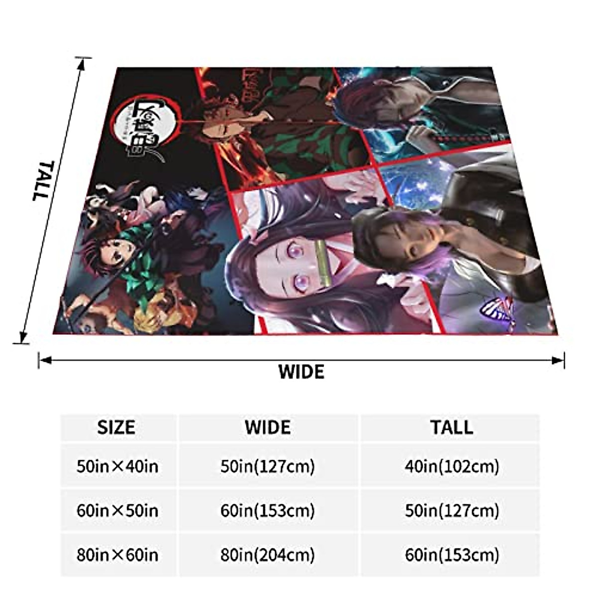 3D Anime Merch Throw Blankets, Stuff Luxurious Lightweight Cozy Plush Throw Super Soft,Warm,Poster,Sticker,Keychain (6PC Suit, 40in*60in)