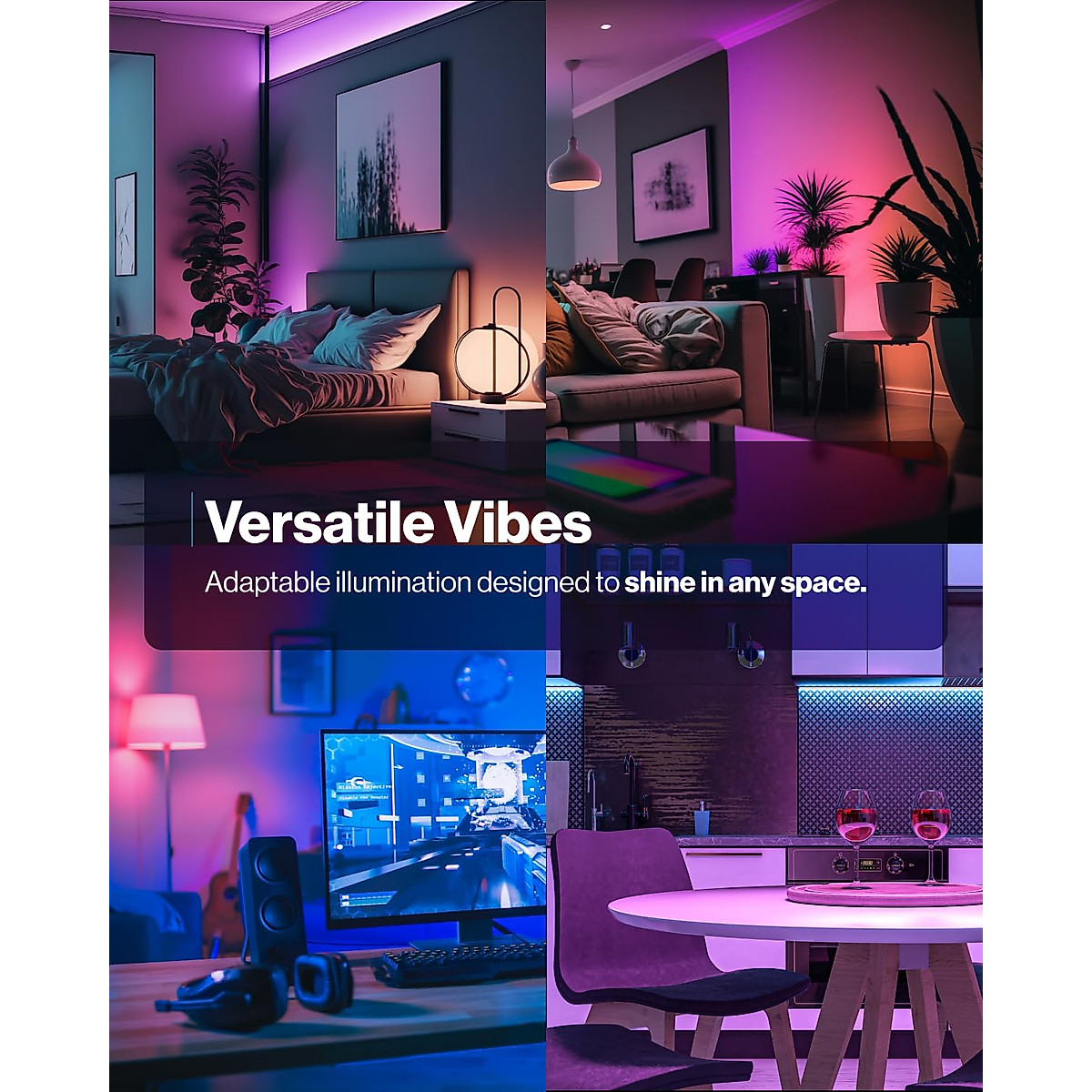 Sunco Lighting BR30 Alexa Smart Flood Light Bulbs Color Changing LED Recessed WiFi Bulb, 8W, RGBCW, Dimmable, 650 LM, Compatible with Alexa & Google Assistant, E26 Base, No Hub Required 4 Pack