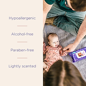 Lansinoh Baby Wipes, Gentle on Sensitive Skin, Made with Lanolin, Hypoallergenic & Lightly Scented, 480 Count (Pack of 6)