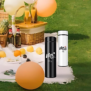 Relation Couple Gift for Her/Him - Valentines Wedding Christmas Couples Gift Set, 15oz Stainless Steel Travel Vacuum Tumbler For Husband Wife - Engagement Gift For Bride Groom (His*Her Gift)