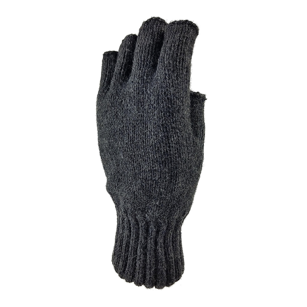 BRUCERIVER Men's Wool knitted with Thinsulate lining Fingerless Ragg Gloves Colour Anthra