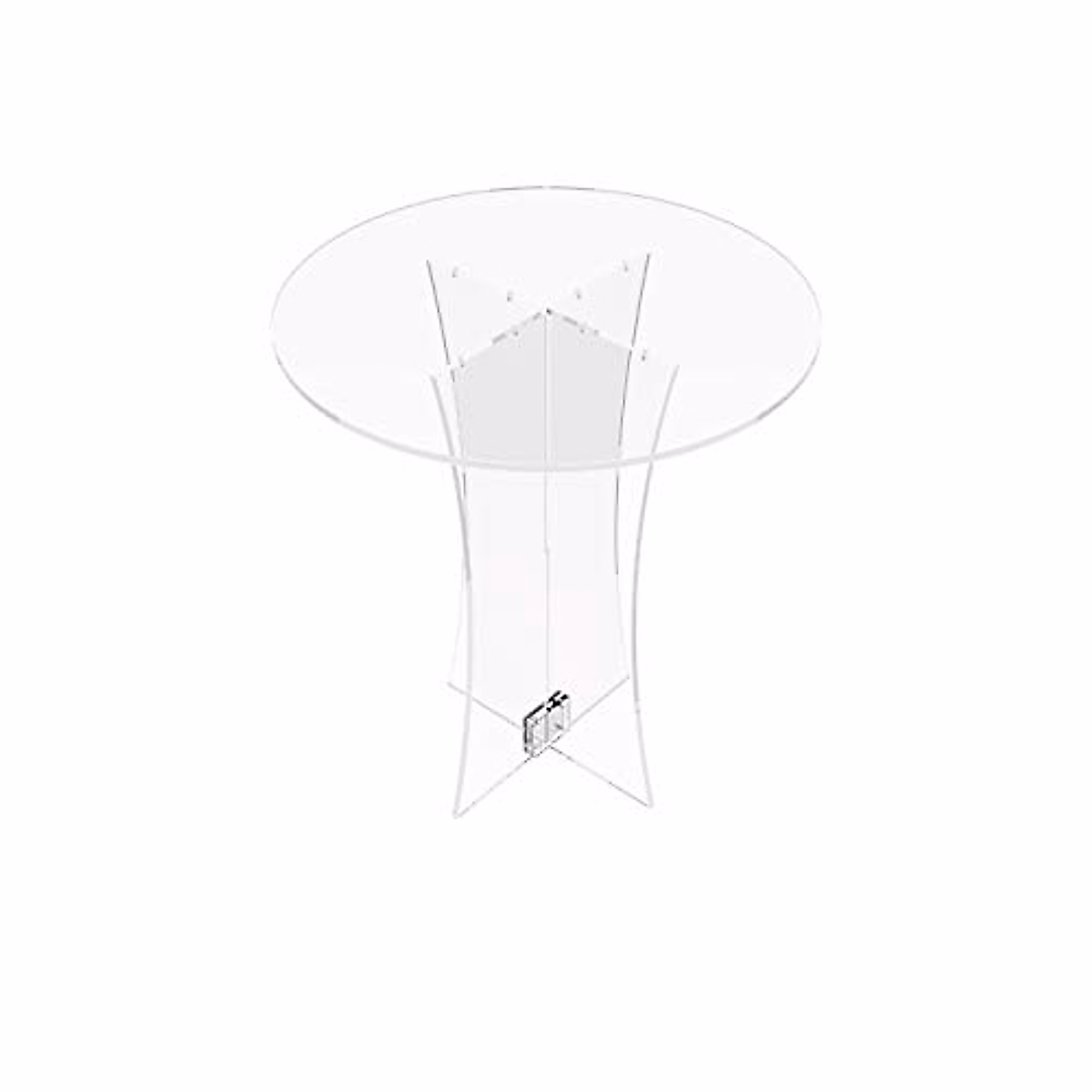 FixtureDisplays® Clear Plexiglass Lucite Acrylic Round Dining/Tradeshow Table, 28" Diameter x 31" Height 10033-1