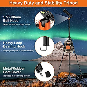 Tripod for Camera, 81" Camera Tripod Stand, 83 inches DSLR Tripods & Monopods, Heavy Duty Travel Tripod for Binoculars Laser Level Spotting Scope Telescope, Professional Complete Tripod Units