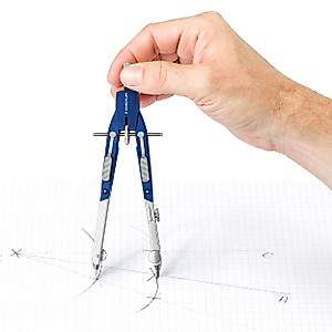 Staedtler Comfort 2 Pc Metal Quick Setting 6" Compass Set, 552 01