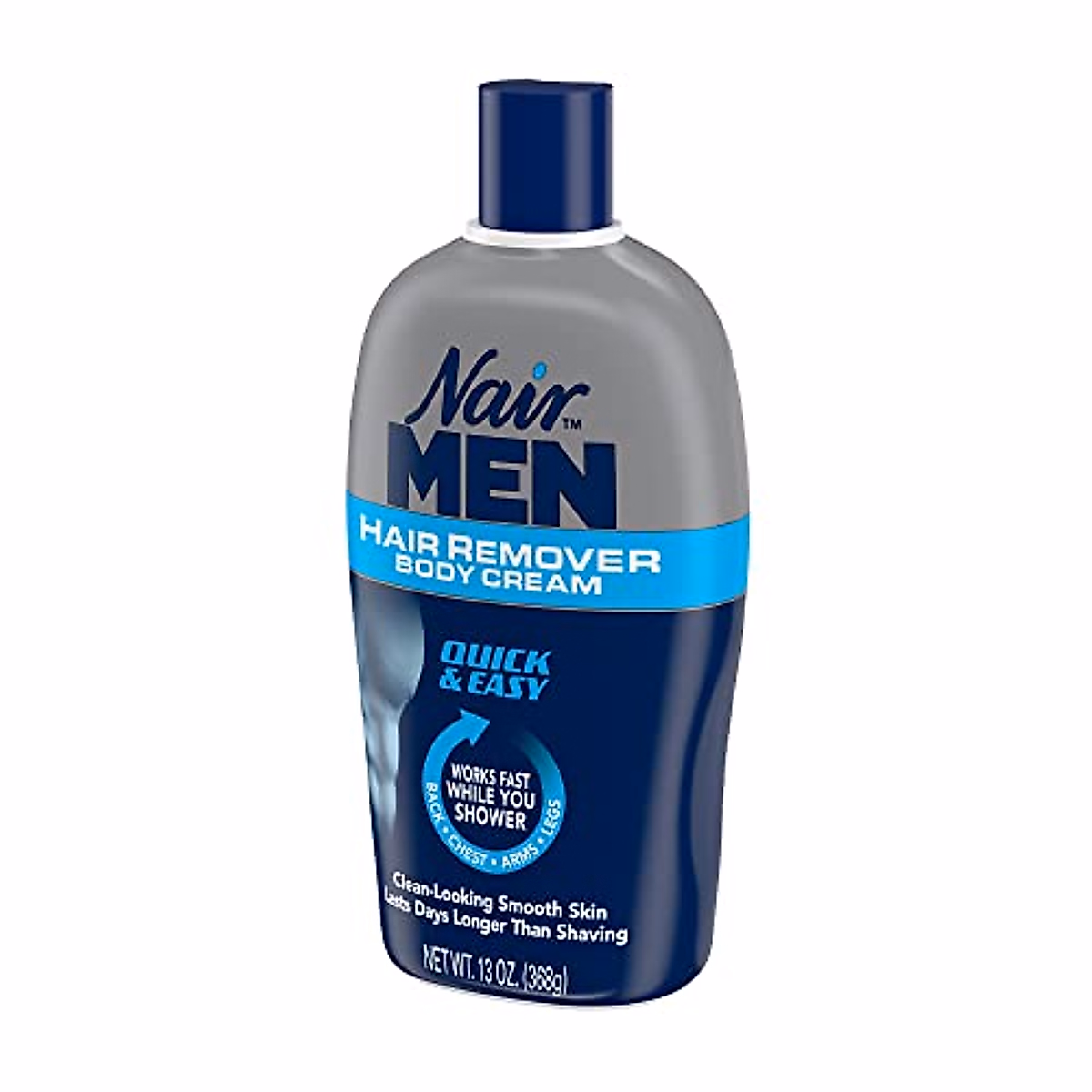 Nair Men's Hair Removal Cream, Body Hair Remover for Men, 13 Oz Bottle