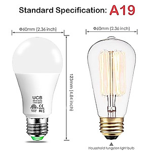 UCB Alexa Light Bulb 130W Equivalent, Smart Light Bulbs Warm White to Daylight Tunable, A19 E26 Bluetooth LED Bulbs for Bedroom Kitchen Living Room Office（4 Pack）