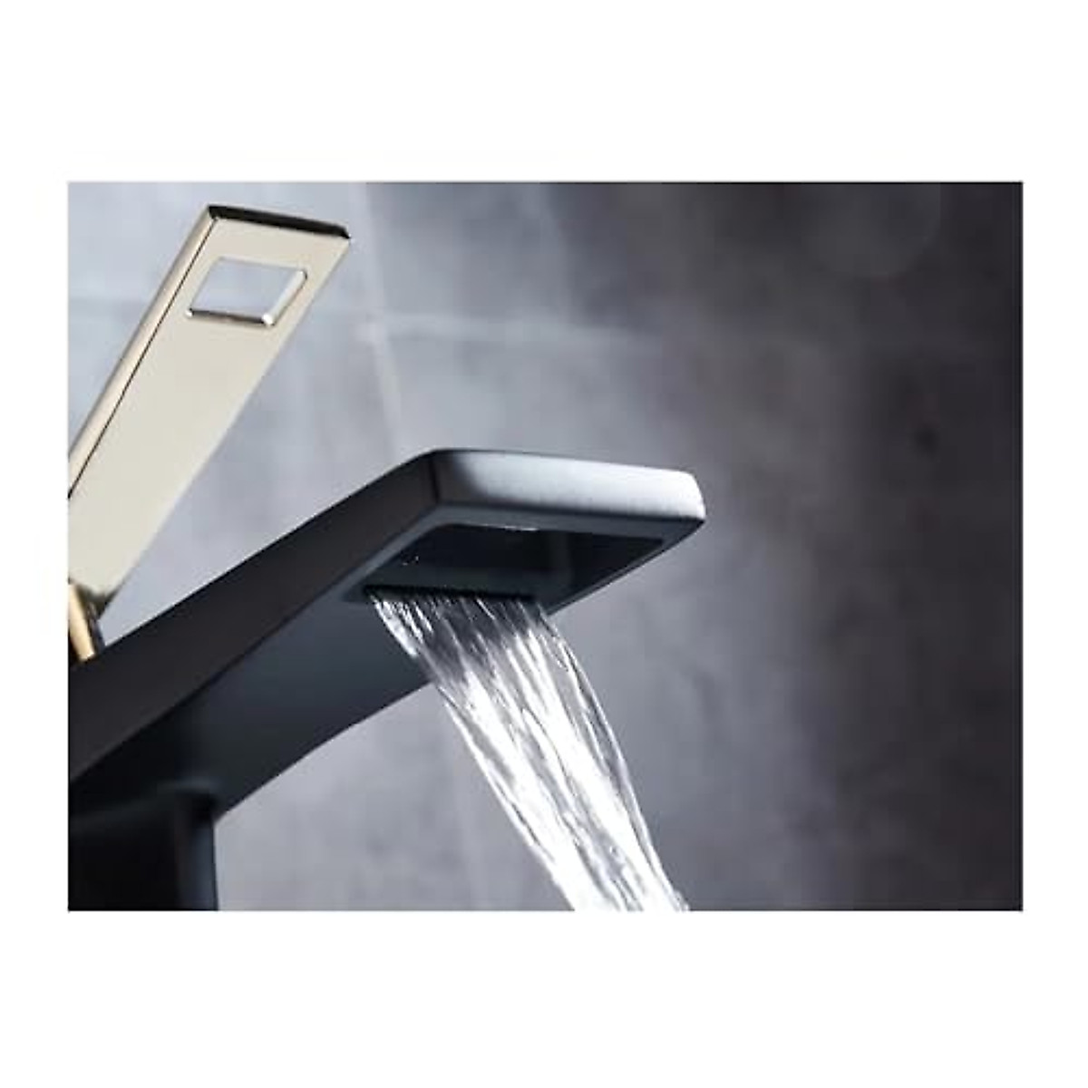 Single Lever Faucet Black and White Bathroom Basin Faucet Hollow Shape Bathtub Waterfall Faucet,Kitchen Sink Faucet