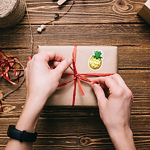 Wailozco 210 PC Cute Sending Sweet To You Business Stickers,Funny Small Business Envelopes Stickers for Business Packages/Handmade Goods/Bags ,Pineapple Theme Small Shop Business Stickers for Envelopes Seals