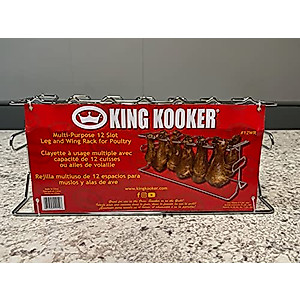 King Kooker #12WR 12-Slot Leg and Wing Grill Rack for Poultry