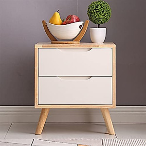 HIGOH Bedside Table Nightstand Simple Bedroom cabinets Come with Mini lockers (Color : 2)