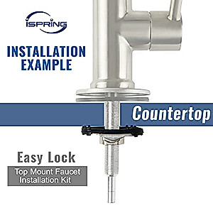 iSpring AIG1 Easy-Install Top Mount Reverse Osmosis RO Drinking Water Faucet Installation Accessory Kit, US Patent Pending