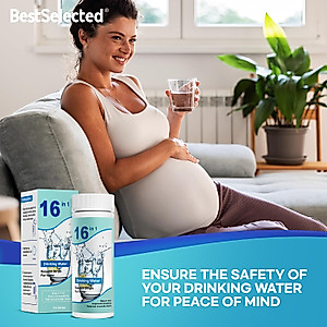 Drinking Water Test Kit Strips: Drinking Water Test Kit - Home Water Testing Kits for Well Tap - Well Water Testing Strips 16 in 1 and 100 Strips for Lead Hardness pH Iron Copper Chlorine and More